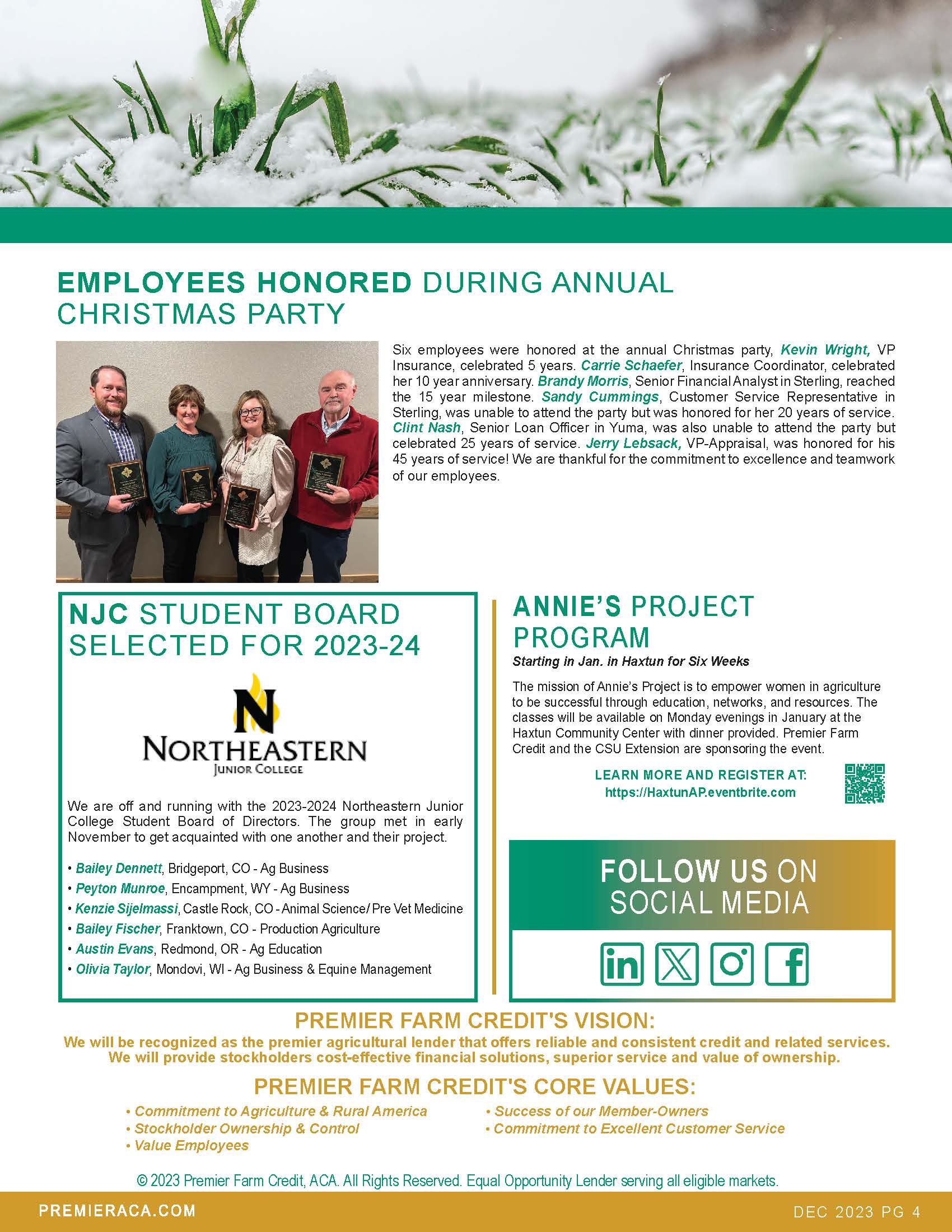 Newsletters | Premier Farm Credit